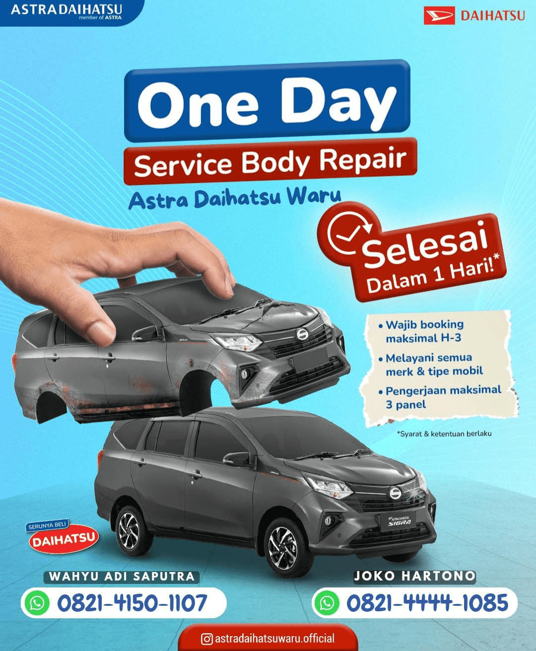 One Day Service Body Repair | Astra Daihatsu