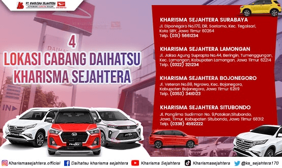 Alamat 4 Cabang Kharisma Sejahtera di Jawa Timur | Astra Daihatsu